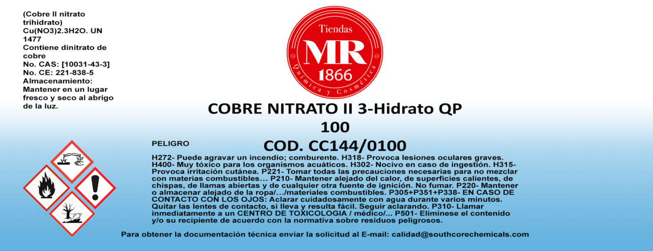 SODIO HIPOSULFITO (TIOSULFATO) PENTAHIDRATO 250 gr – Tiendas MR 1866